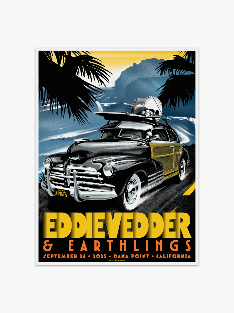 Eddie Vedder 2025 Dana Point Event Poster – Conflux Co